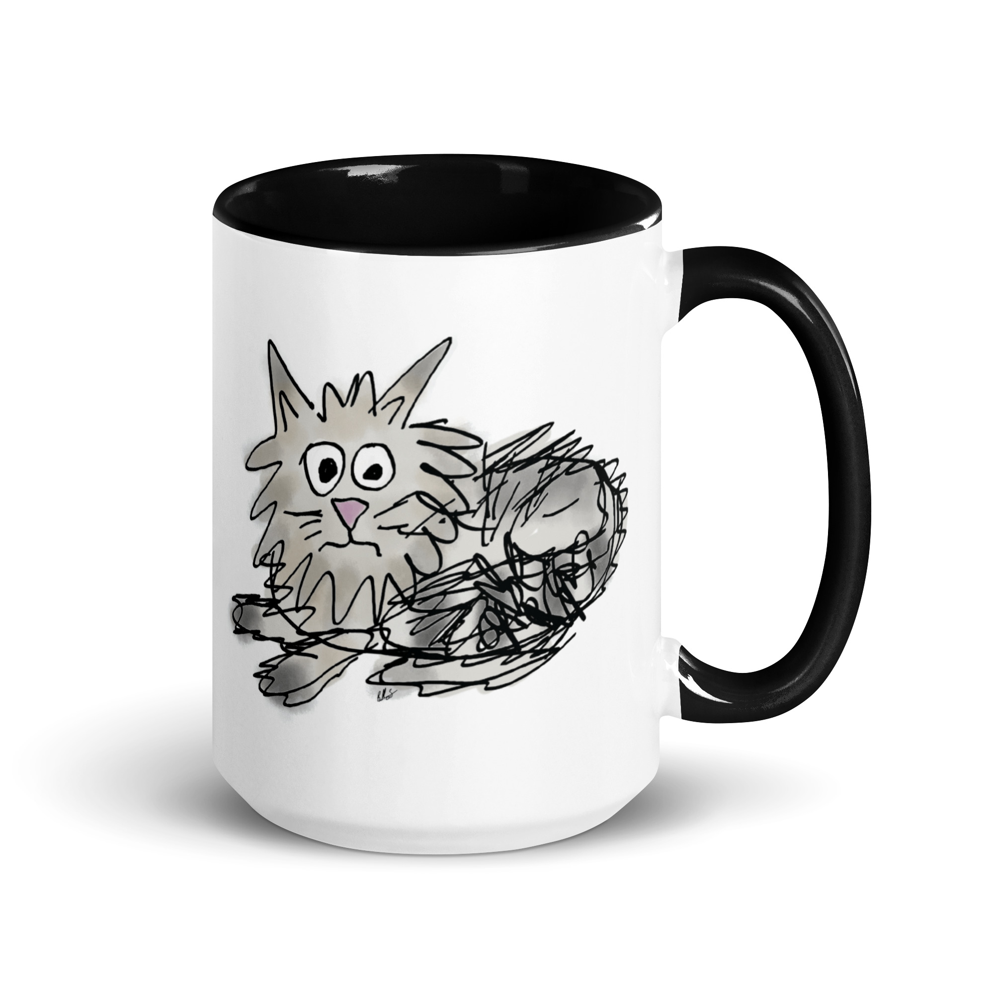 Traumatized Persian Colored Mug - Cinderhawk Creative
